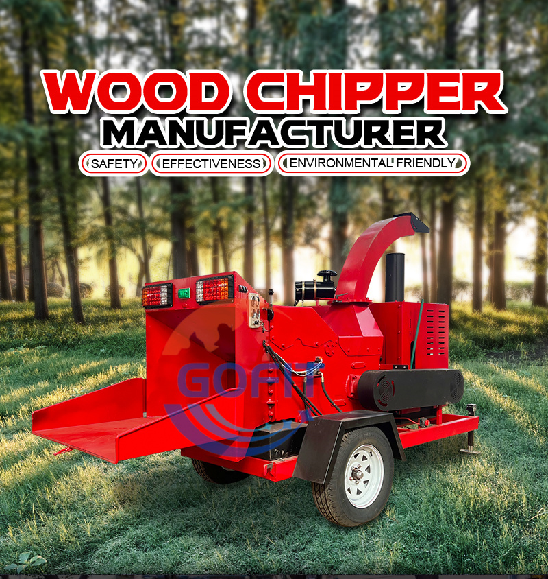 32hp CE ISO9001 GF-600 hydraulic mobile diesel wood branch chipper wood ...